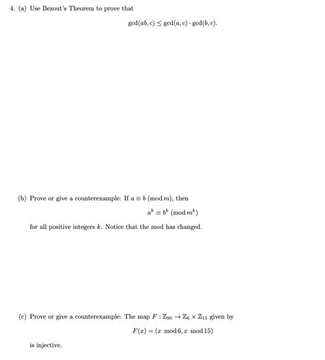 Solved A ﻿use Bezouts Theorem To Prove