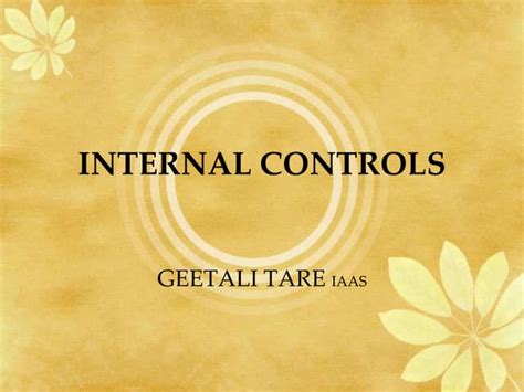 Internal Control System Pptx