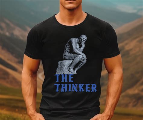 The Thinker Shirt Funny Meme Shirt Alt Graphic Tee Grunge Clothing