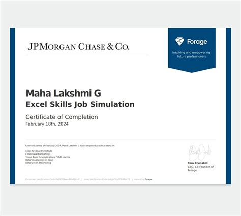 g maha lakshmi on linkedin excelskills jpmorganchase forage