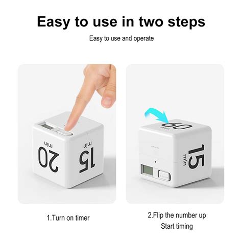 Kiprun Cube Timer Digital Kitchen Timer Countdown Alarm Time Management And Countdown Settings