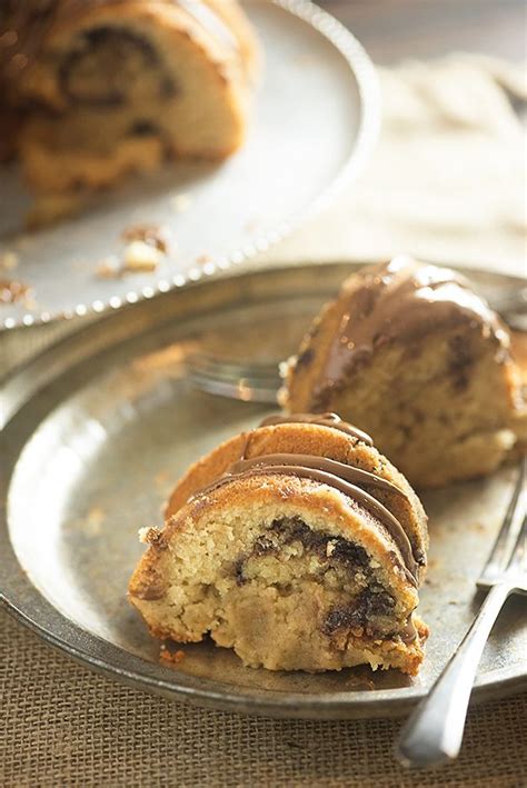 Peanut Butter And Banana Pound Cake With Nutella Glaze Recipe Banana