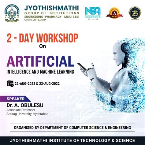 2 Day Workshop On Artificial Intelligence And Machine Learning Best Engineering Colleges In