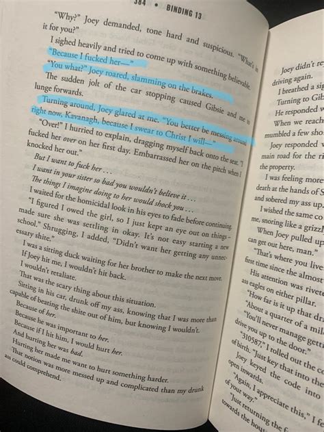 Joey And Gibsie Car Scene Binding 13 In 2025 Book Quotes Book