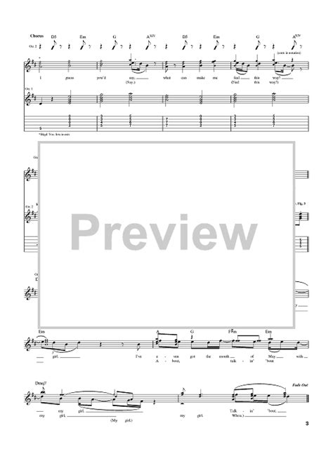 My Girl Sheet Music By Smokey Robinson The Temptations For Guitar Tab