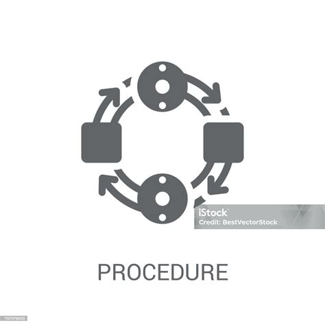 Ikon Prosedur Konsep Logo Prosedur Trendi Pada Latar Belakang Putih Dari Startup Strategi Dan