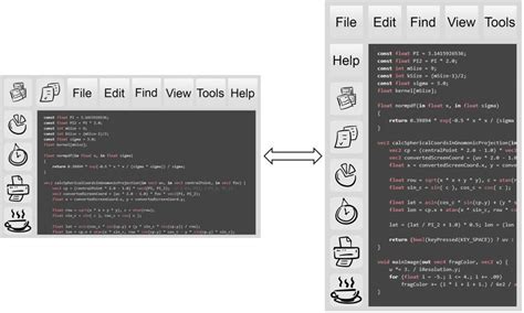 Connected Layout Pattern The Left And Top Toolbars Are Connected So Download Scientific