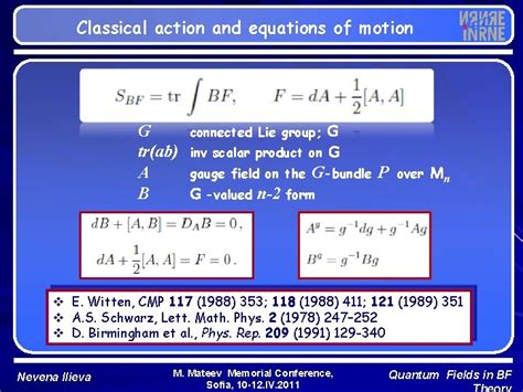 Quantum Equations Of Motion In Bf Theory With