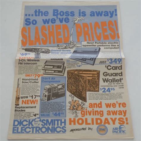 Rare C1984 Dick Smith Electronics Slashed Prices Mini Tabloid 8 Page