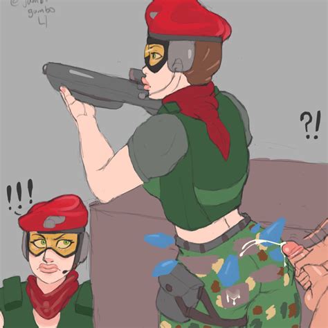 Rule 34 1boy 1girls Alibi Rainbow Six Big Breasts Camouflage Cum