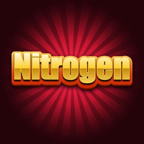 Premium Photo Nitrogen Text Effect Gold  Attractive Background