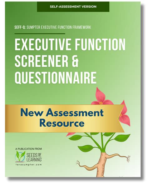 Seff Executive Function Screener And Questionnaire Self Assessment Vers