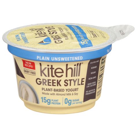 Save On Kite Hill Vegan Plain Unsweetened Greek Style Almondmilk And Soy