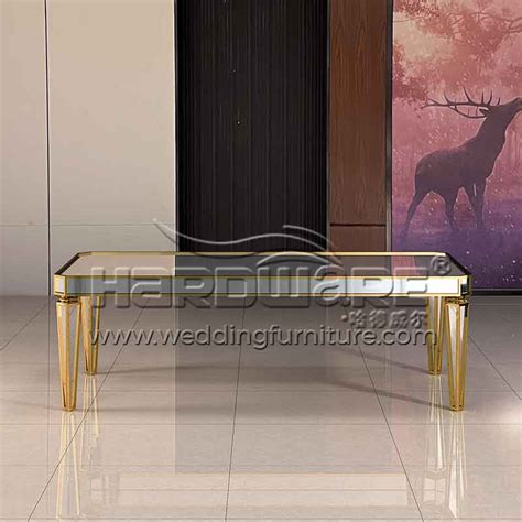 Rectangle Banquet Table Mirror Glass Cover
