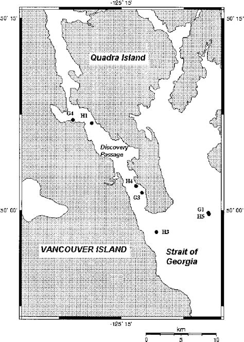 Location Of The Sampling Sites In And Near Discovery Passage In The