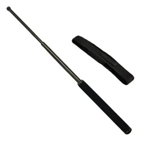Bastão Telescópico De 3 Seções Preto Cabo De Borracha De 2 Frete Grátis