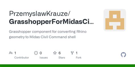 Github Przemyslawkrauzegrasshopperformidascivil Grasshopper