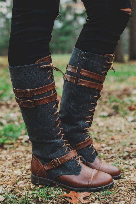 Lace Up Faux Leather Accents Tall Riding Boot Womens