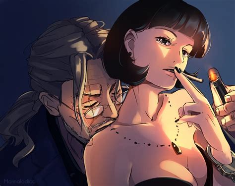 Silvers Rayleigh And Shakuyaku One Piece Drawn By Marmaladica Danbooru