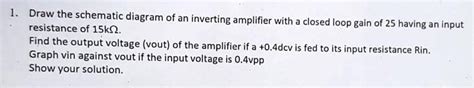 Solved Draw The Schematic Diagram Of An Inverting Chegg