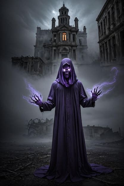 Premium Photo Purple Ghost With Purple Fluids