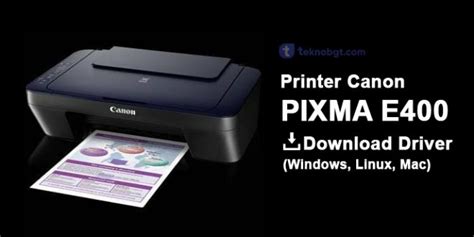 Download Driver Printer Canon Pixma E400 Terbaru Untuk Windows