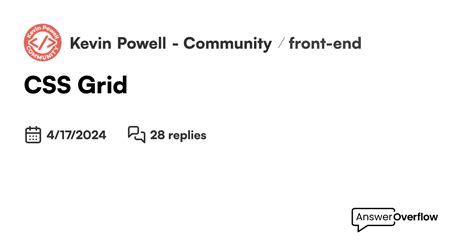 Css Grid Kevin Powell Community