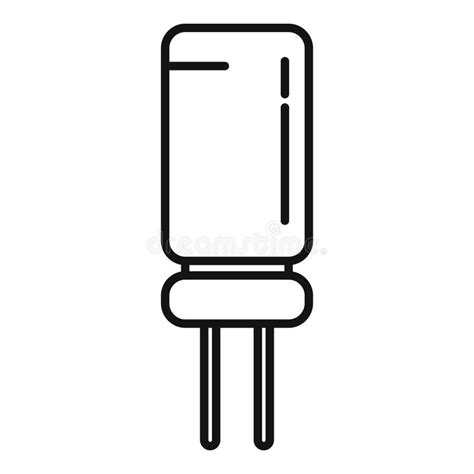 Resistor Component Icon Simple Vector Electrical Circuit Stock Vector