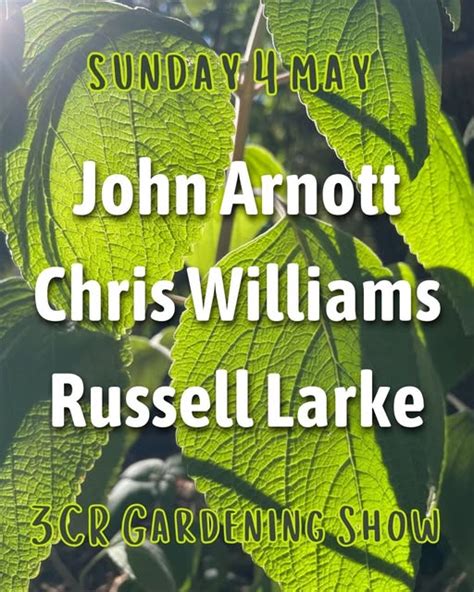 4 May John Arnott Joined By Chris Williams And Russell Larke 3cr Community Radio