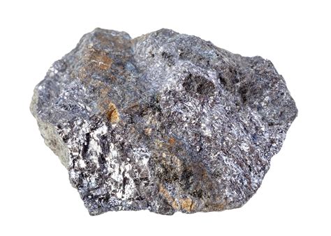 Premium Photo Raw Galena With Chalcopyrite Rock Isolated