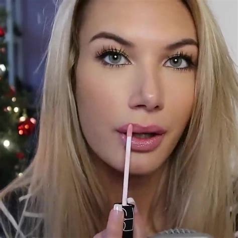 Asmr Lipgloss Application Sabrina Lipstick Glossy Lips Xhamster