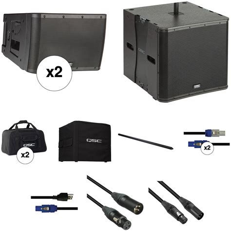 Qsc Kla12 181 Line Array And Subwoofer Kit With Cover And Cables