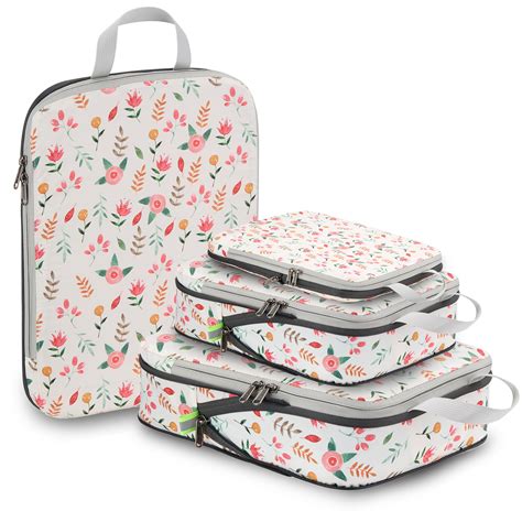 Gonex Compression Packing Cubes 4 Set Expandable Travel Organizer