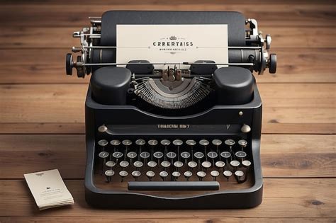 Vintage Typewriter Font Business Card Premium Ai Generated Image