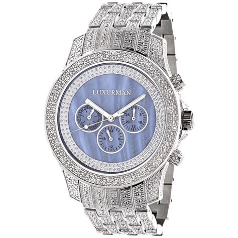 Luxurman Mens Diamond Watch Raptor 2182 Mens Diamond Watches