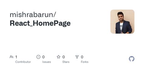 Github Mishrabarun React Homepage