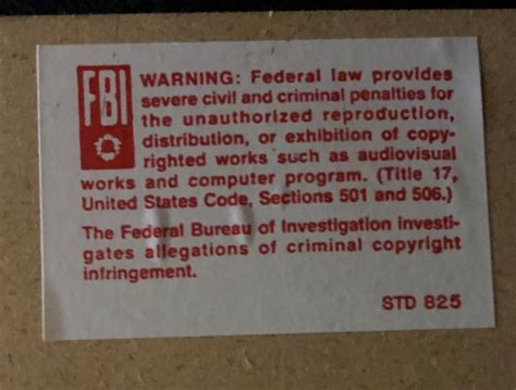 Fbi Warning Logo Red