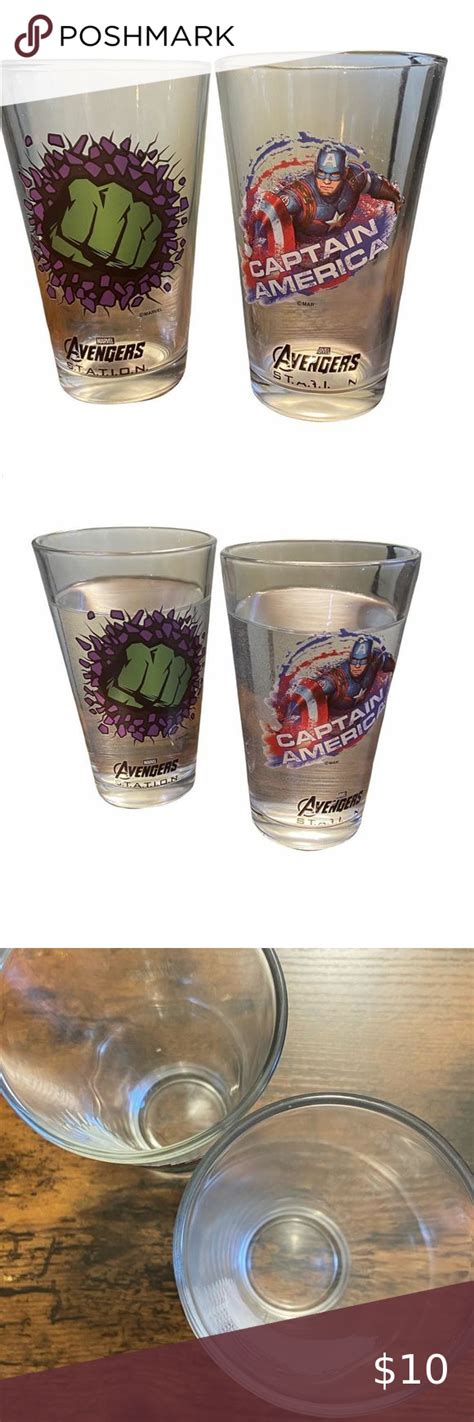 Avengers Glasses Captain America And Hulk 8 Oz Avengers Captain America Hulk
