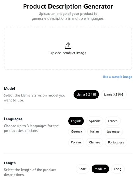 Generate Product Descriptions From Images Using Llama Models