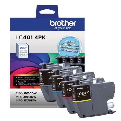 Brother Lc401 Genuine Multi Pack Ink Blackcyanmagentayellow Pack