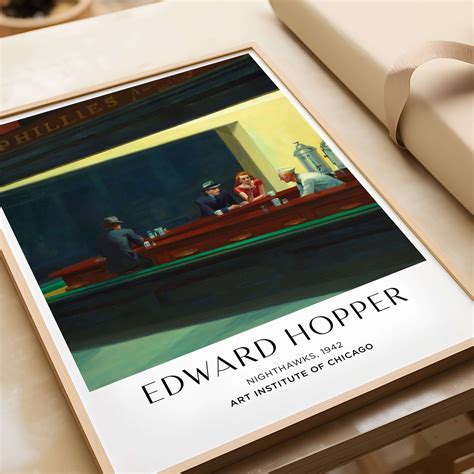 Edward Hopper Nighthawks 1942 Iconic Diner Art Print Aic Poster In 2025