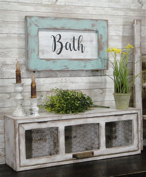 Bath Hand Made Farmhouse Bathroom Sign Etsy