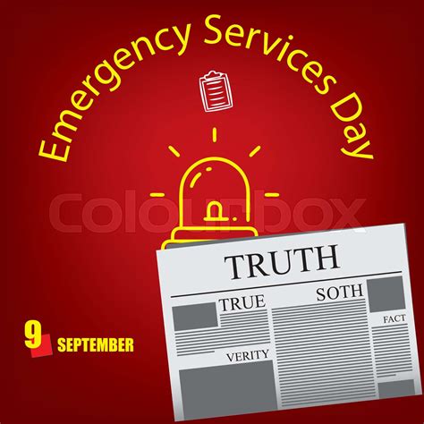Emergency Services Day Stock Vector Colourbox