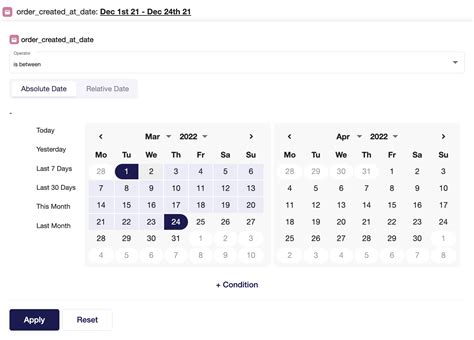 how to work with date filters