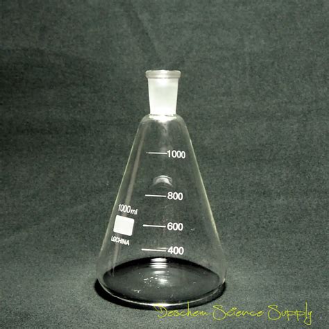 Large Erlenmeyer Flask 1l Vintage Chemistry Laboratory Flask
