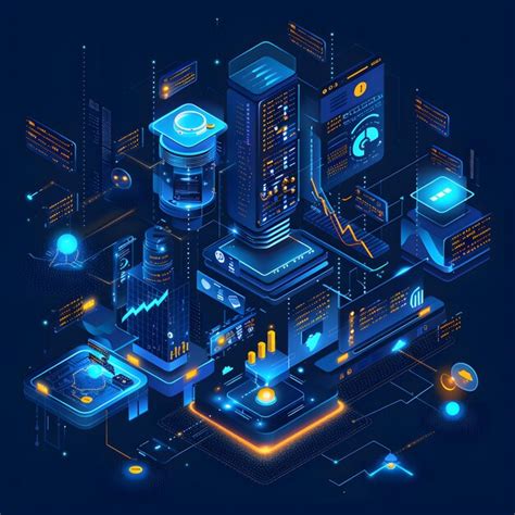 Analytics Abstraction Charting Tech Processes Premium Ai Generated Image