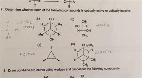 Solved 7 Determine Whether Each Of The Following Compounds