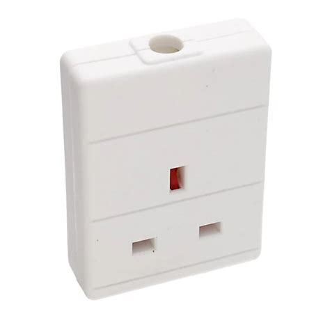 Single 1 Gang Trailing Socket Extension White
