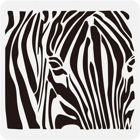 Zebra Print Painting Large Stencil 118x118 Pet Zebra Stripe Pattern