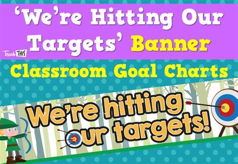 Classroom Goals Banner For School Celebration